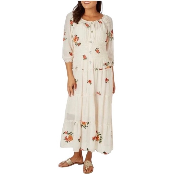 fig and flower | Dresses | Anthropologie Fig And Flower Embroidered ...